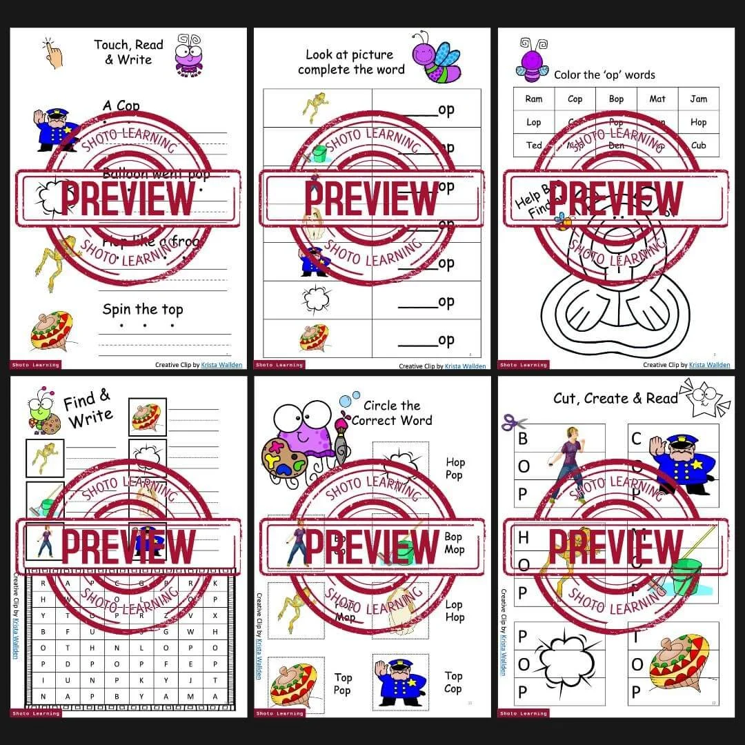 IG Word Family CVC Blend Worksheet Bundle: Fun Activities for Reading ...