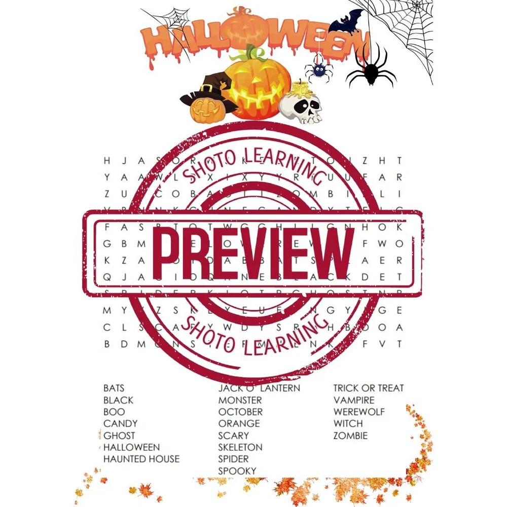 Spooky Halloween Activities Bundle for Kids | Shoto Learning