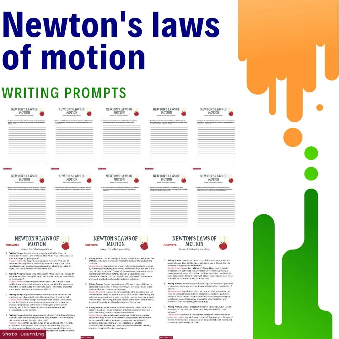 Free Newton's Laws of Motion Poster Set - Educational & Fun