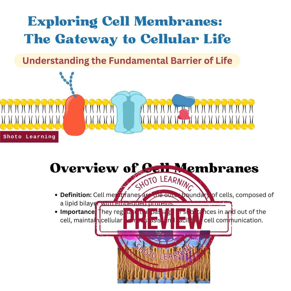 Explore Cell Membranes: Engaging Educational Poster PDF