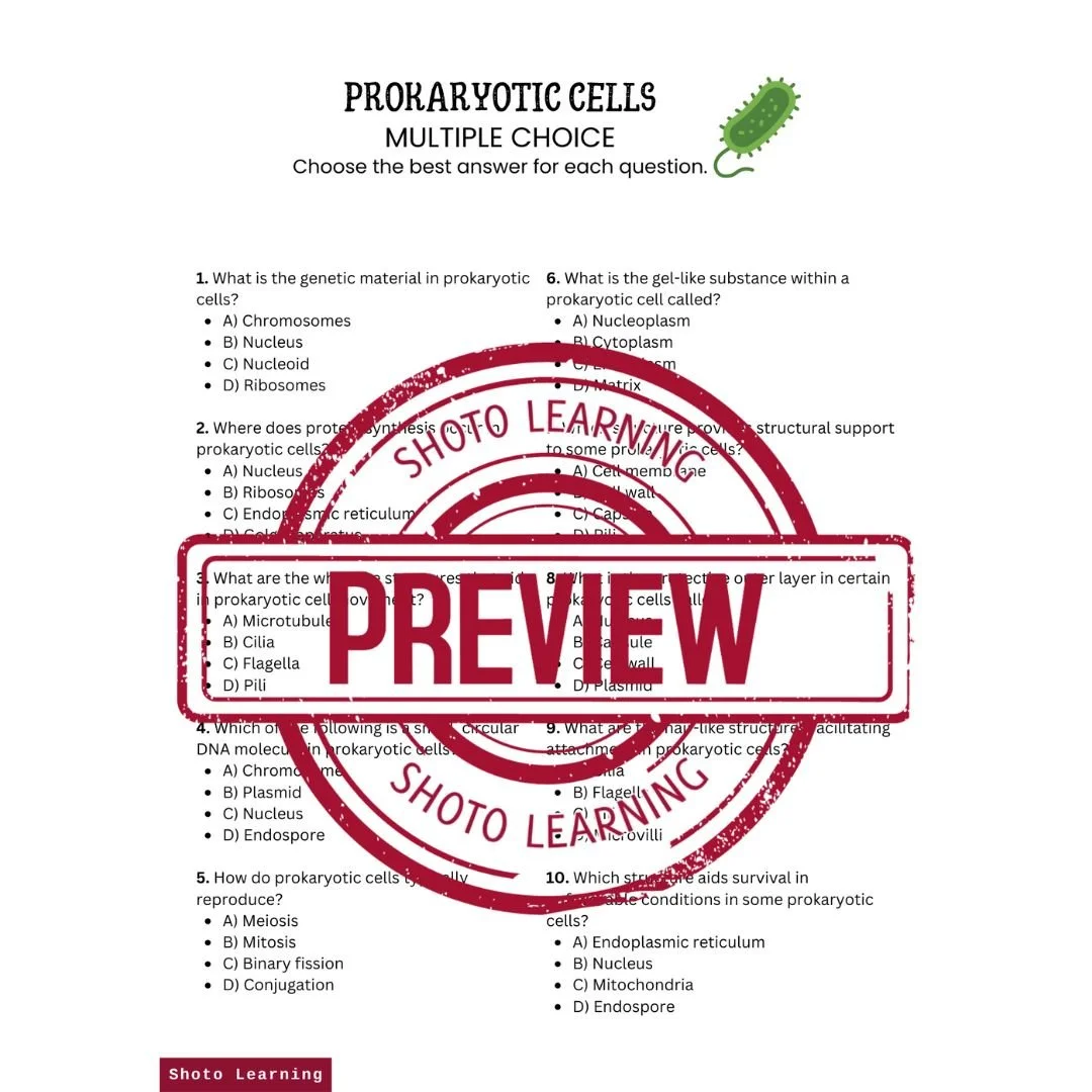 Prokaryotic Cell Q&A Mastery: 20 Questions & Answers
