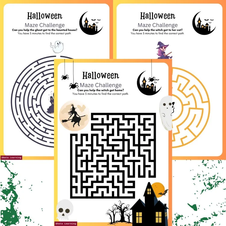 Spooky Halloween Activities Bundle for Kids | Shoto Learning
