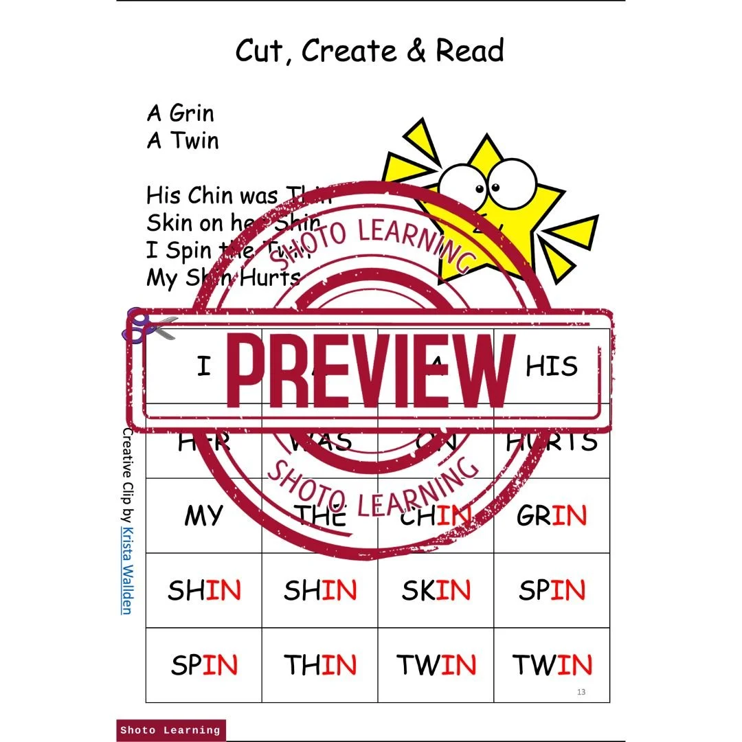 ET Word Family CVC Blend Worksheets – Reading & Writing