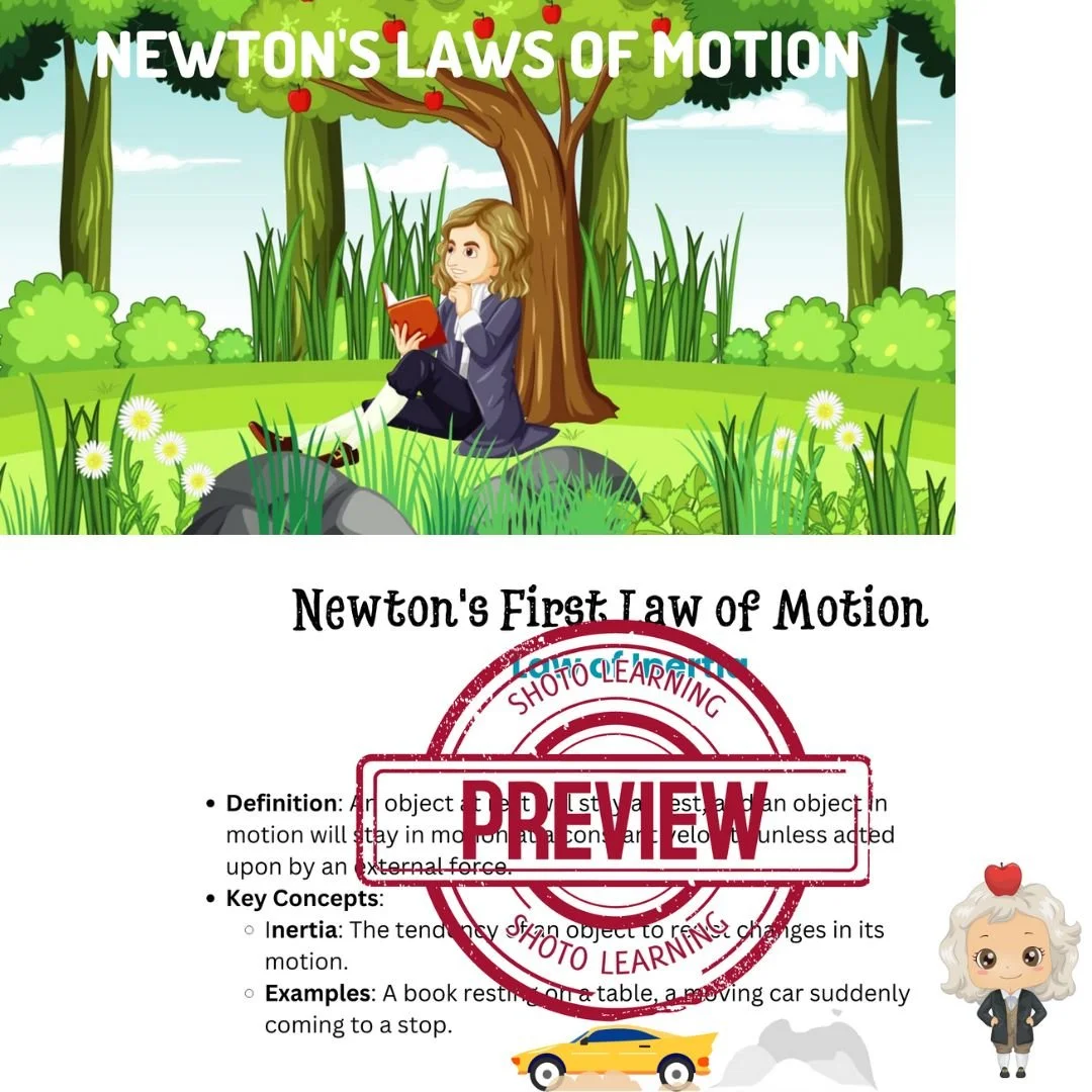 Free Newton's Laws of Motion Poster Set - Educational & Fun