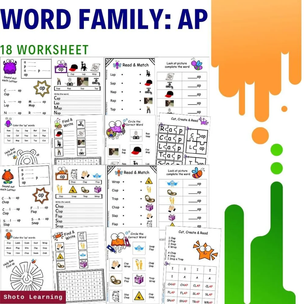 AM Word Family CVC Blend Worksheet - Interactive Speaking, Reading ...
