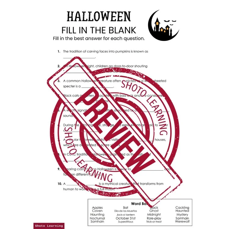 Spooky Halloween Activities Bundle for Kids | Shoto Learning