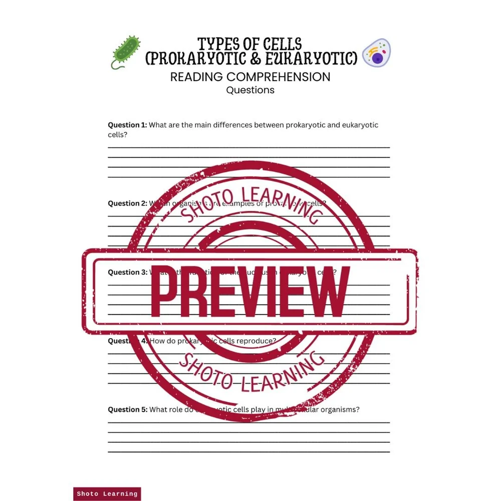 Eukaryotic Cells Learning Pack: Diverse Worksheets & Activities Included!