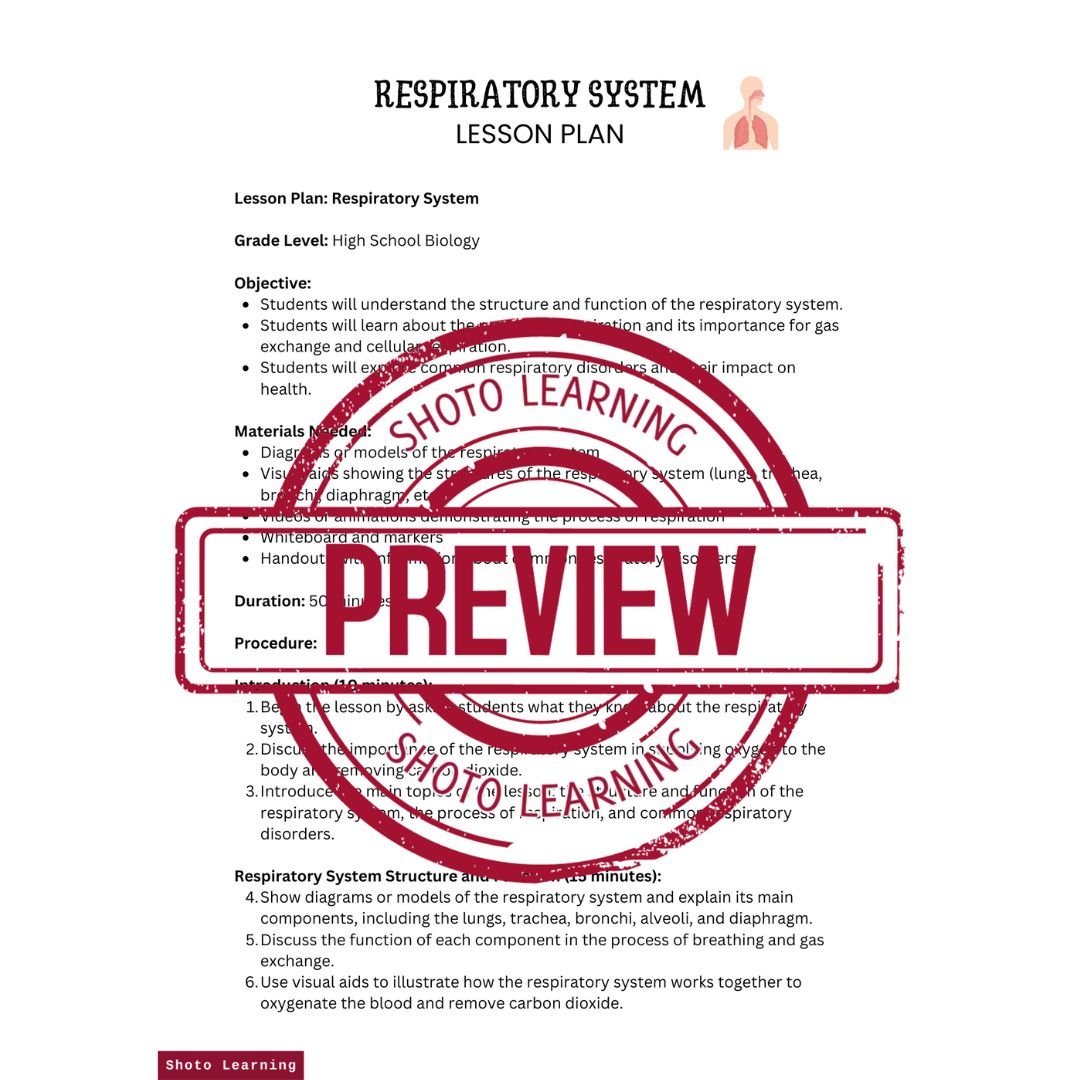 Respiratory System Diagram: Fill in the Blanks and Learn