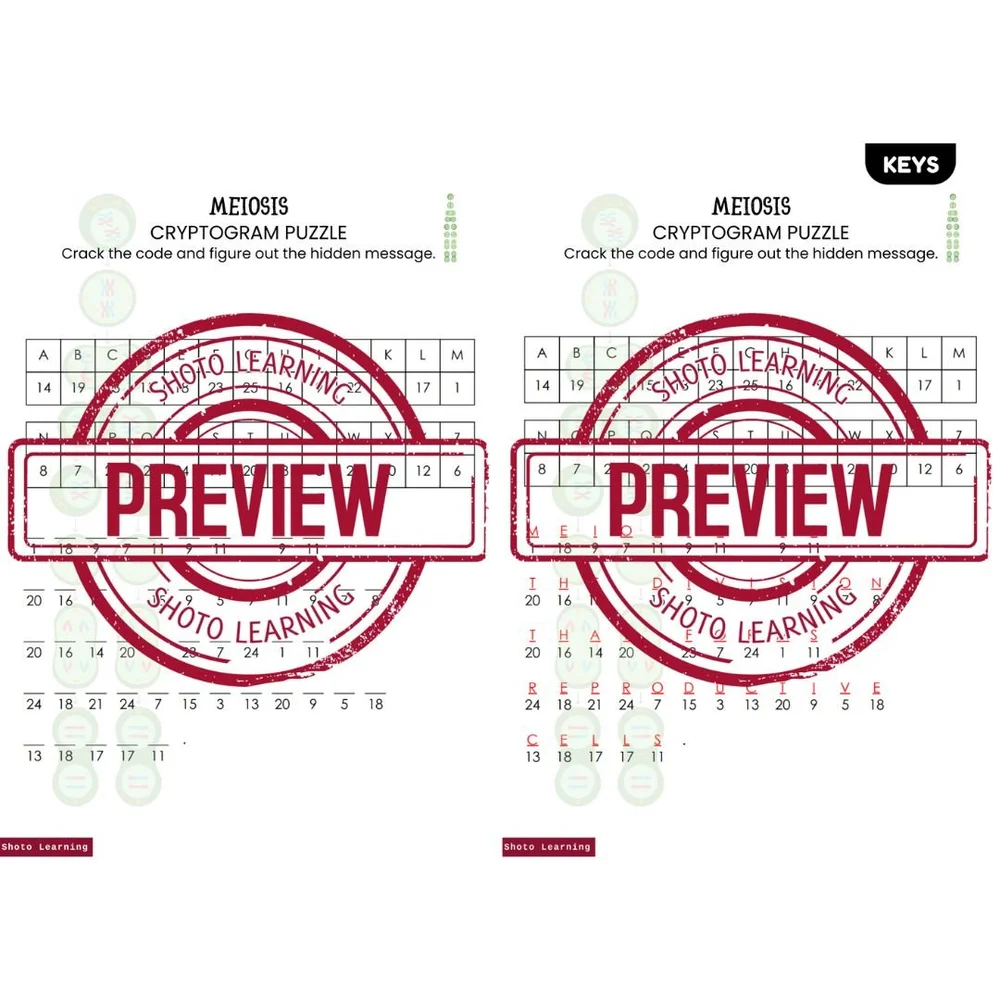 Meiosis Multiple Choice Worksheet | 20 Questions & Answer Key