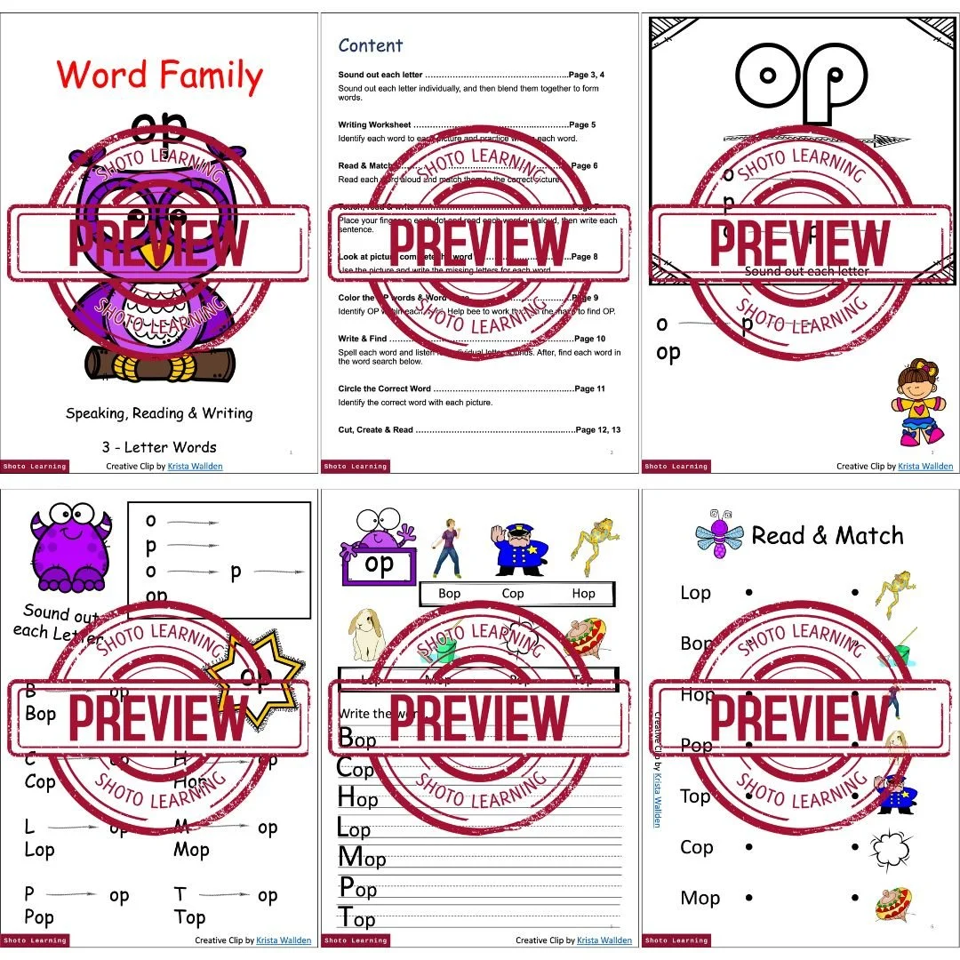 Interactive AM Word Family CVC Worksheets for Early Learners