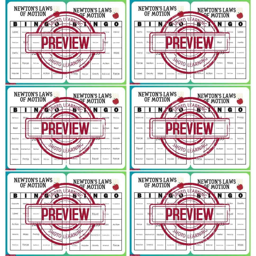 Free Newton's Laws of Motion Poster Set - Educational & Fun
