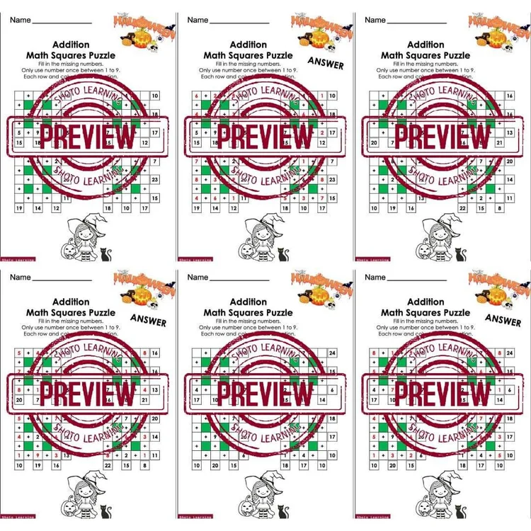 Halloween Math Puzzles: Division & Addition Fun