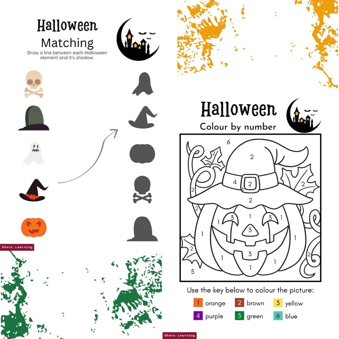 Spooky Halloween Activities Bundle for Kids | Shoto Learning