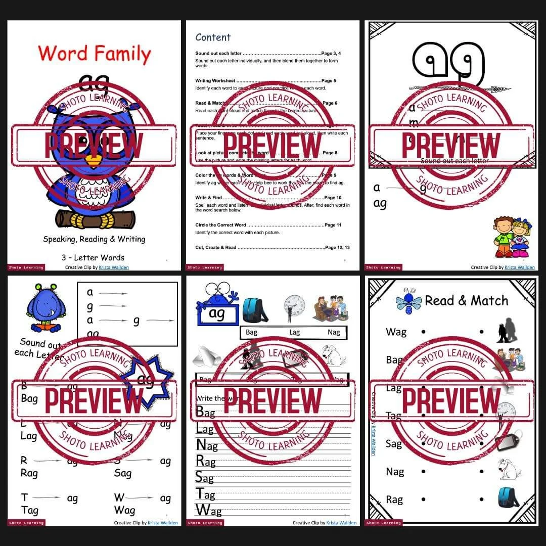 IP Word Family CVC Blend Worksheets: Fun Activities for Reading ...