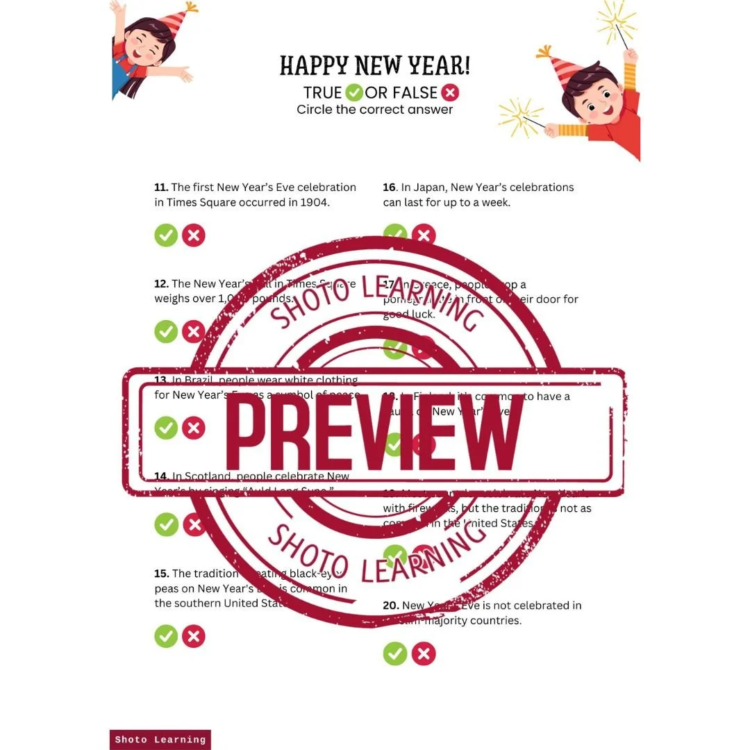 Fun New Year Missing Letter Worksheets – Perfect for Kids!