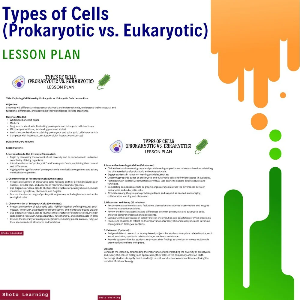 Prokaryotic vs. Eukaryotic Cells Posters – Science PDF