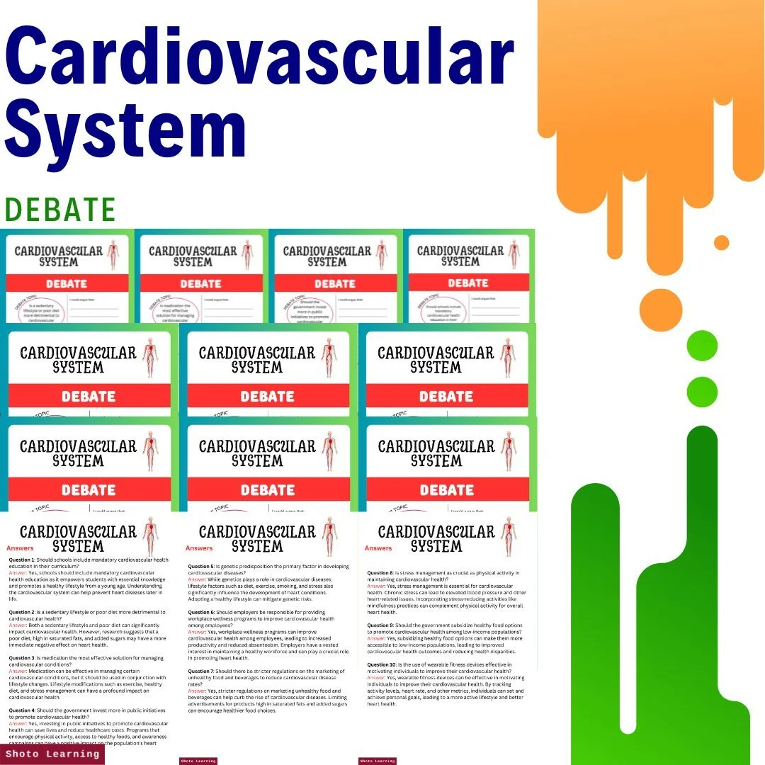 Free Cardiovascular System Cut and Paste Diagram Activity