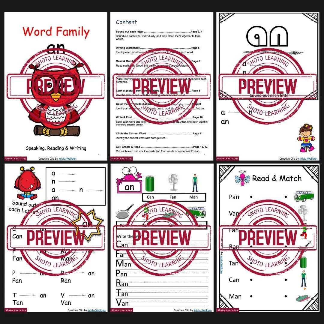 Master the EG Word Family: CVC Blend Worksheets for Speaking, Reading ...