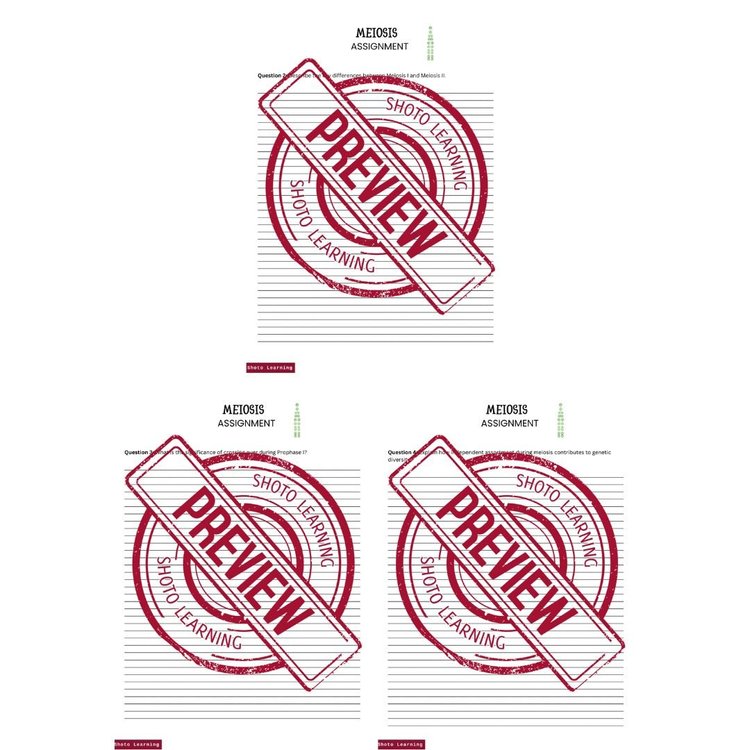 Meiosis Short Questions & Answers Worksheet | 20 Questions PDF