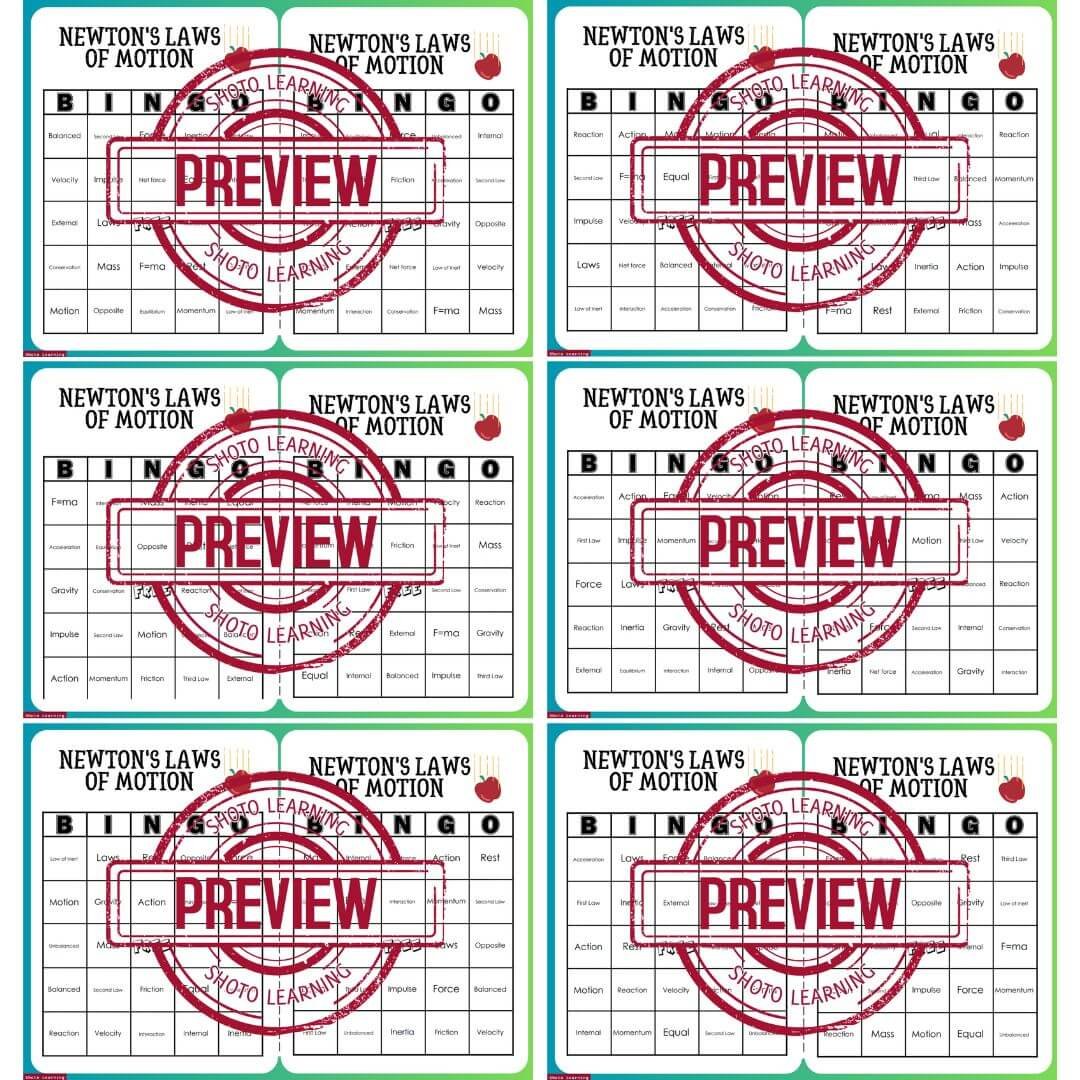 Free Newton's Laws of Motion Poster Set - Educational & Fun