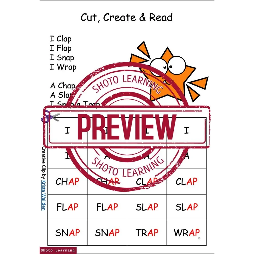 EG Word Family CVC Blend Worksheets – 10 Activities