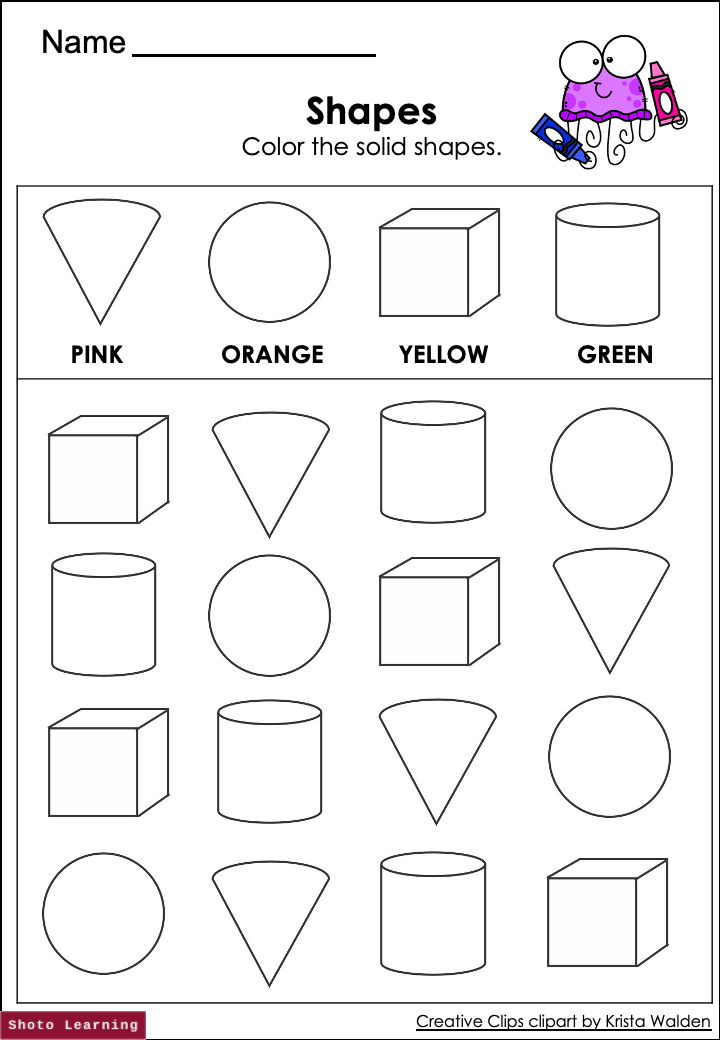 Solid Shape — Shoto Learning | English | Math | Science Worksheets