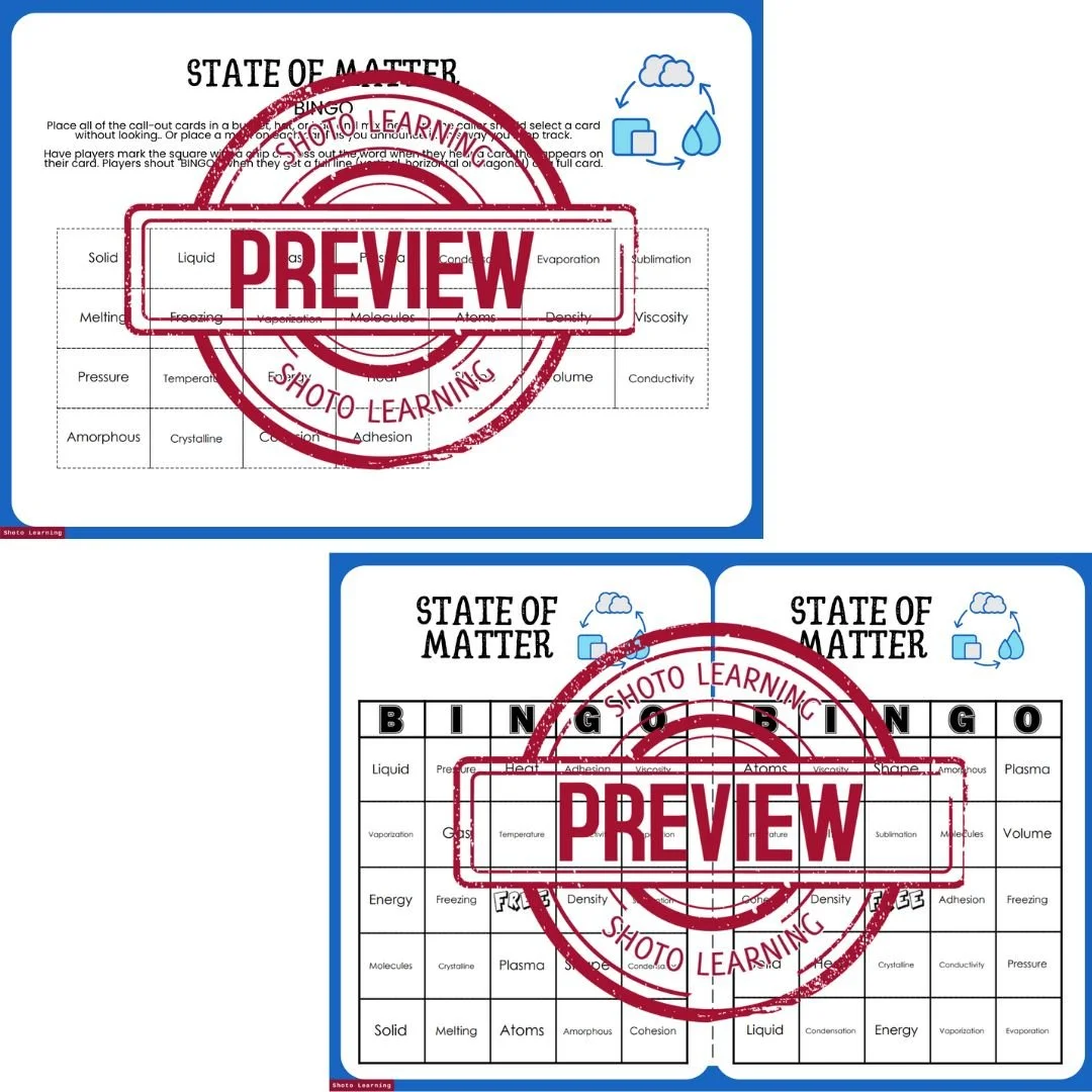 States of Matter Poster & Worksheet | Free for Kids