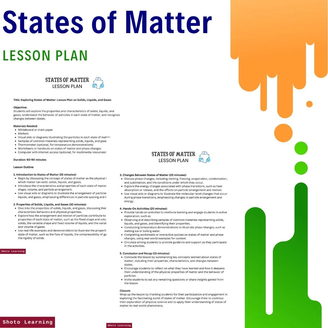 States of Matter Bingo: Fun Science Game for Kids (30 Cards)