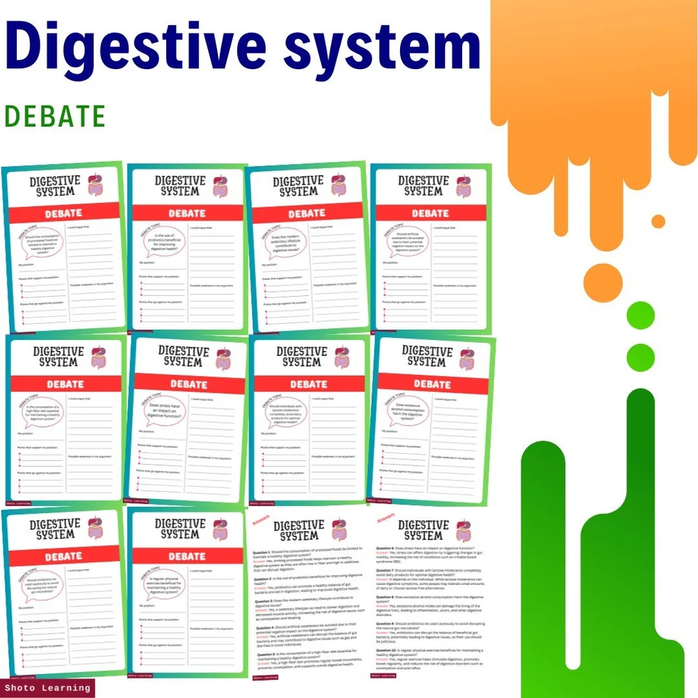 Digestive System Worksheet Bundle for Students & Teachers