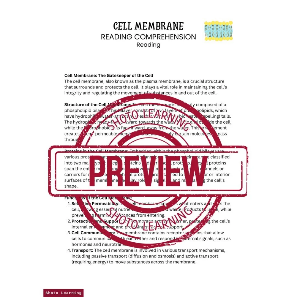 Explore Cell Membranes: Engaging Educational Poster PDF