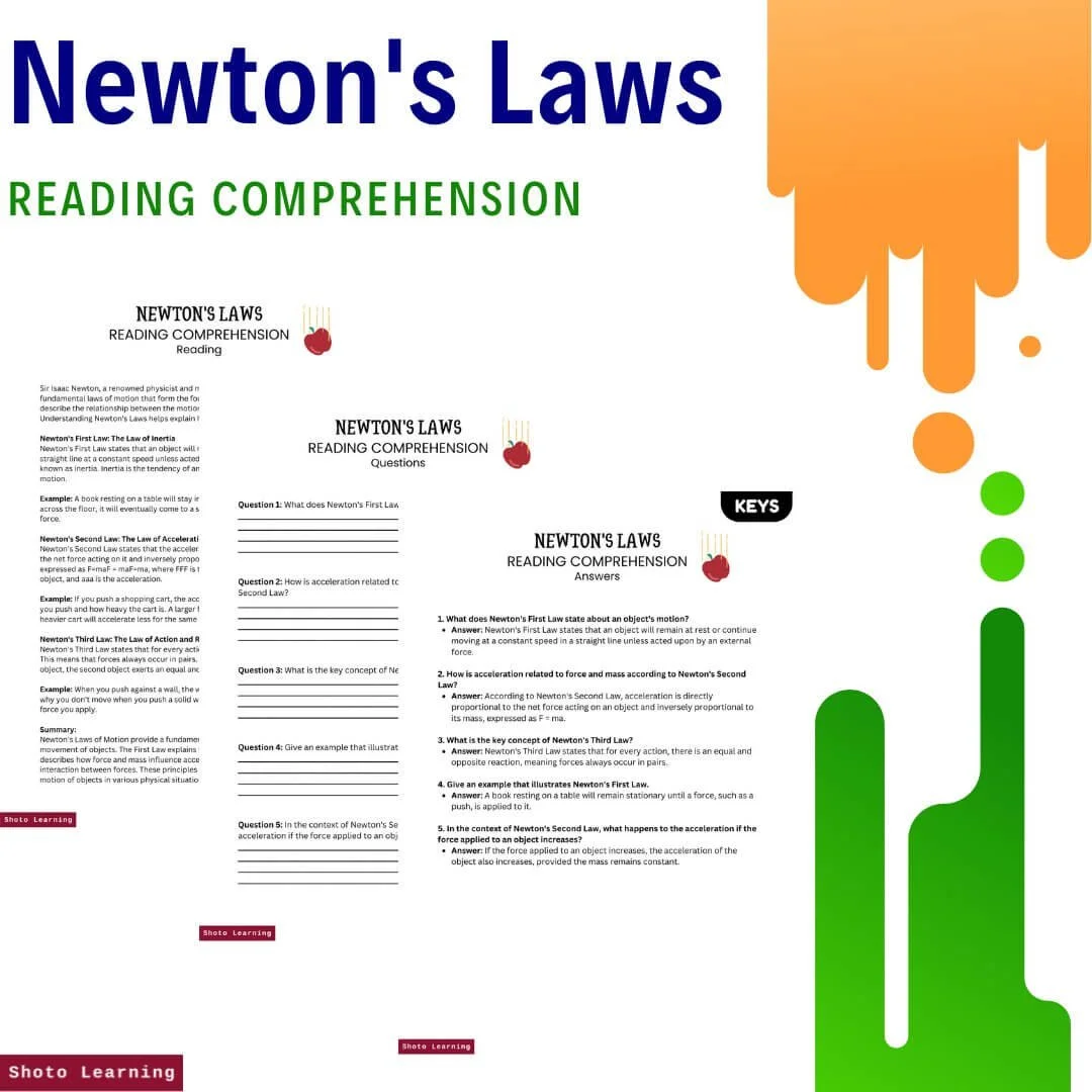 Free Newton's Laws of Motion Poster Set - Educational & Fun