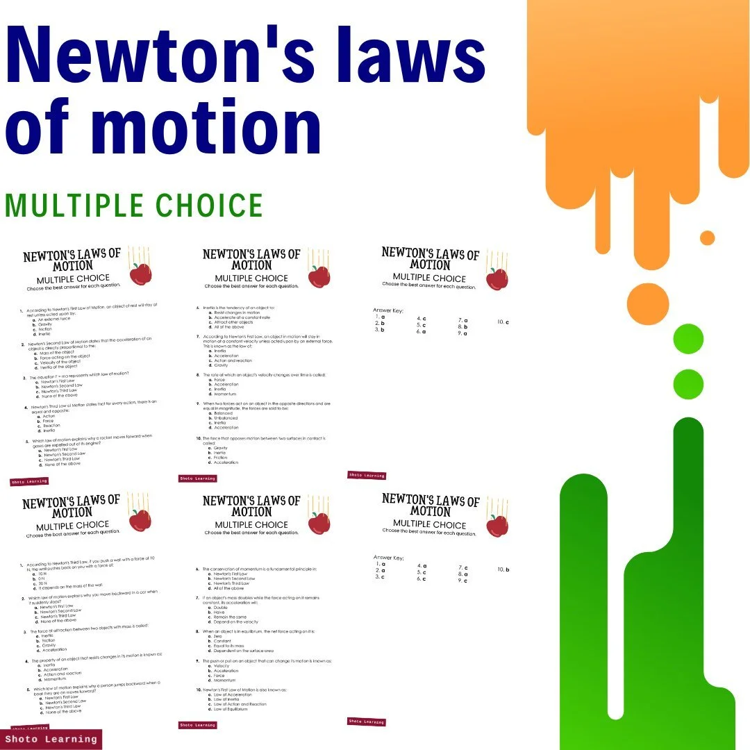 Free Newton's Laws of Motion Poster Set - Educational & Fun