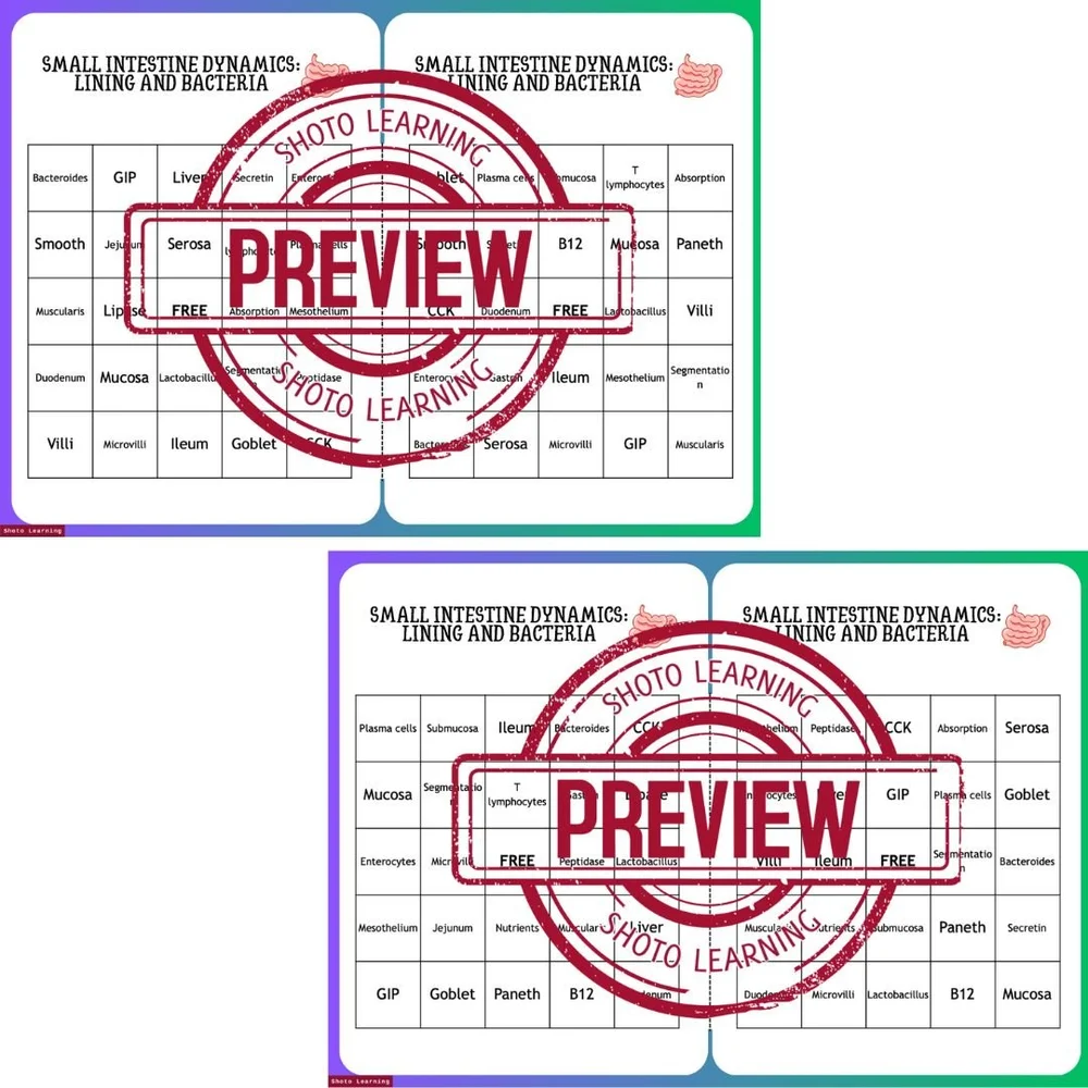 Small Intestine ABC Order: Cut & Paste Worksheet