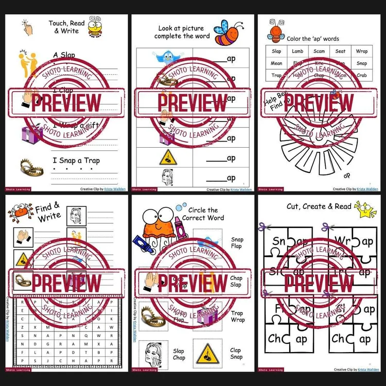 AM Word Family CVC Blend Worksheet | Engage in Speaking, Reading ...