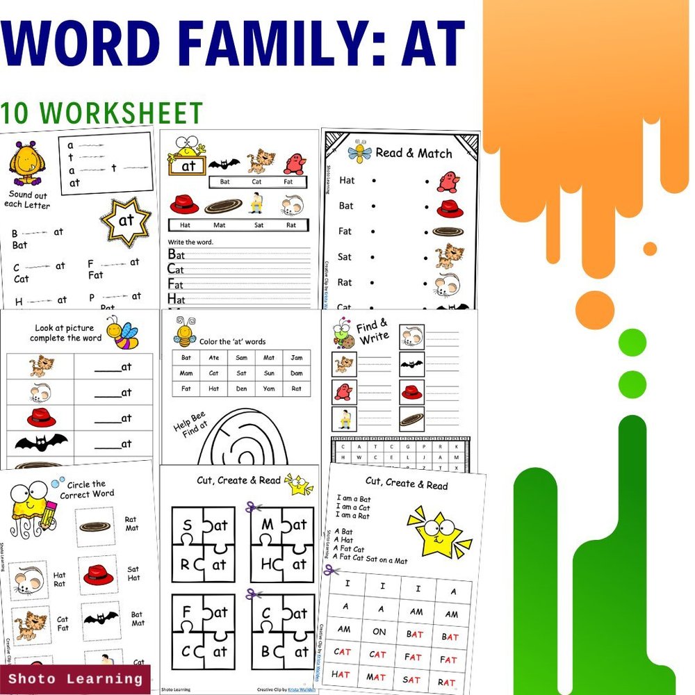 ET Word Family CVC Blend Worksheets – Reading & Writing