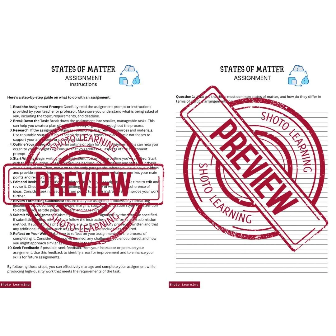 States of Matter Poster & Worksheet | Free for Kids