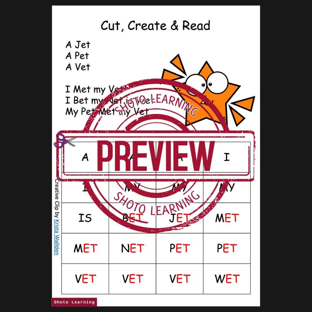 Master the EG Word Family: CVC Blend Worksheets for Speaking, Reading ...