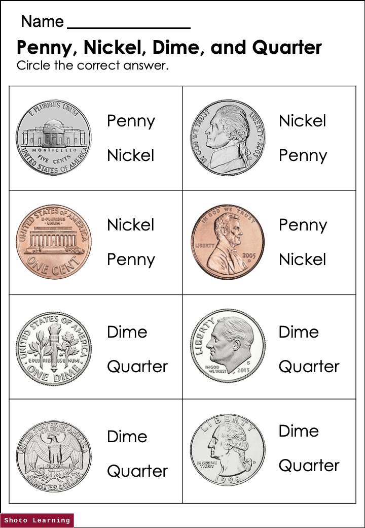 Money — Shoto Learning | English | Math | Science Worksheets