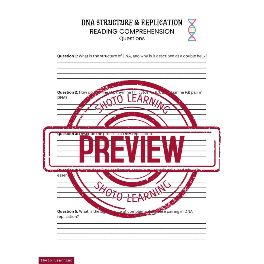 DNA Structure Worksheet: Engaging Exercises with Answers