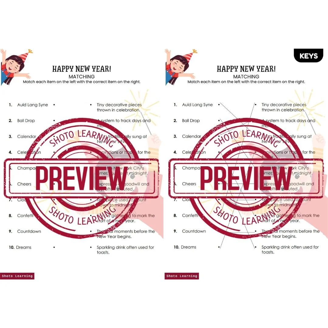 New Year Multiple-Choice Worksheet – Fun & Educational