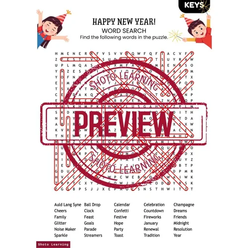 Fun New Year Missing Letter Worksheets – Perfect for Kids!