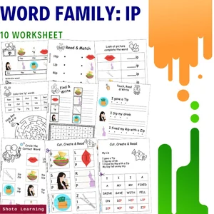 EN Word Family CVC Blend Worksheets – Reading & Writing