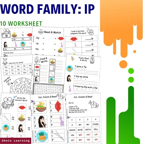 IG Word Family CVC Worksheets – Reading, Writing & Games
