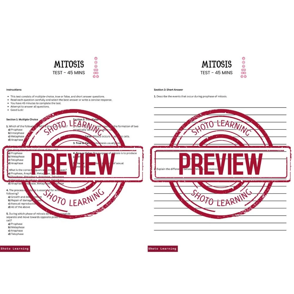 Unveiling Mitosis Poster - Educational Cell Division Chart