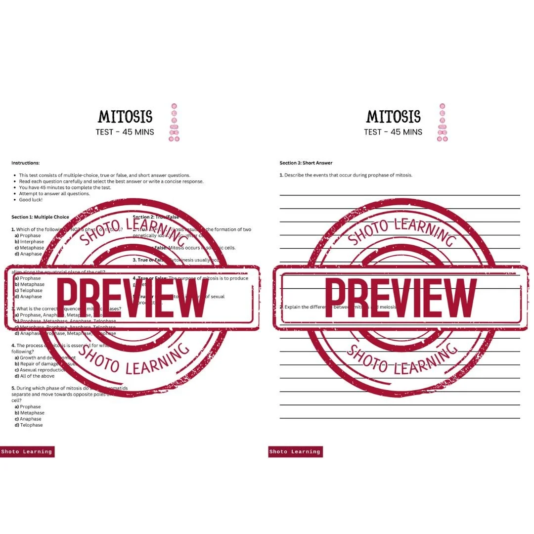 Unveiling Mitosis Poster - Educational Cell Division Chart