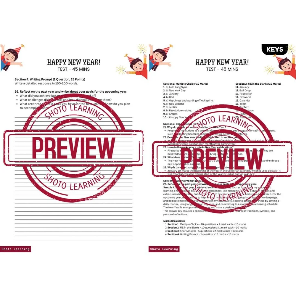 Fun New Year Missing Letter Worksheets – Perfect for Kids!