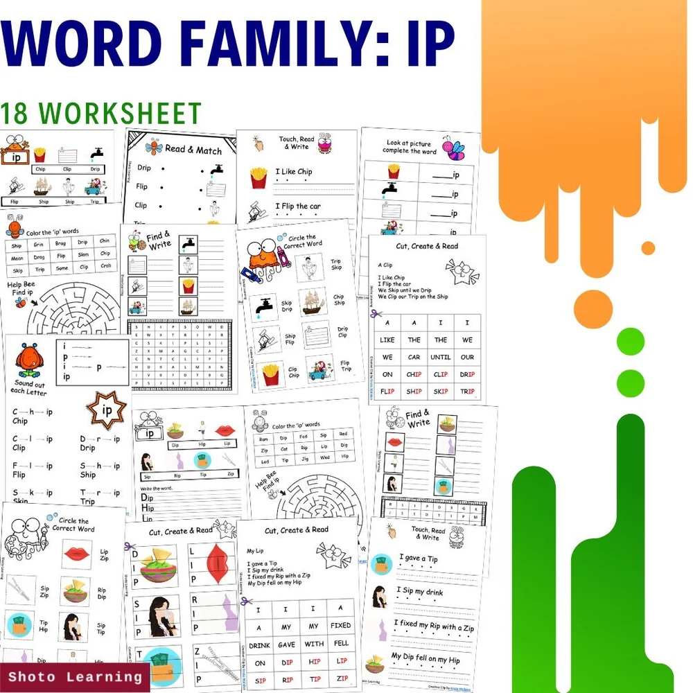 ED Word Family Worksheets & Activities – CVC & Blends