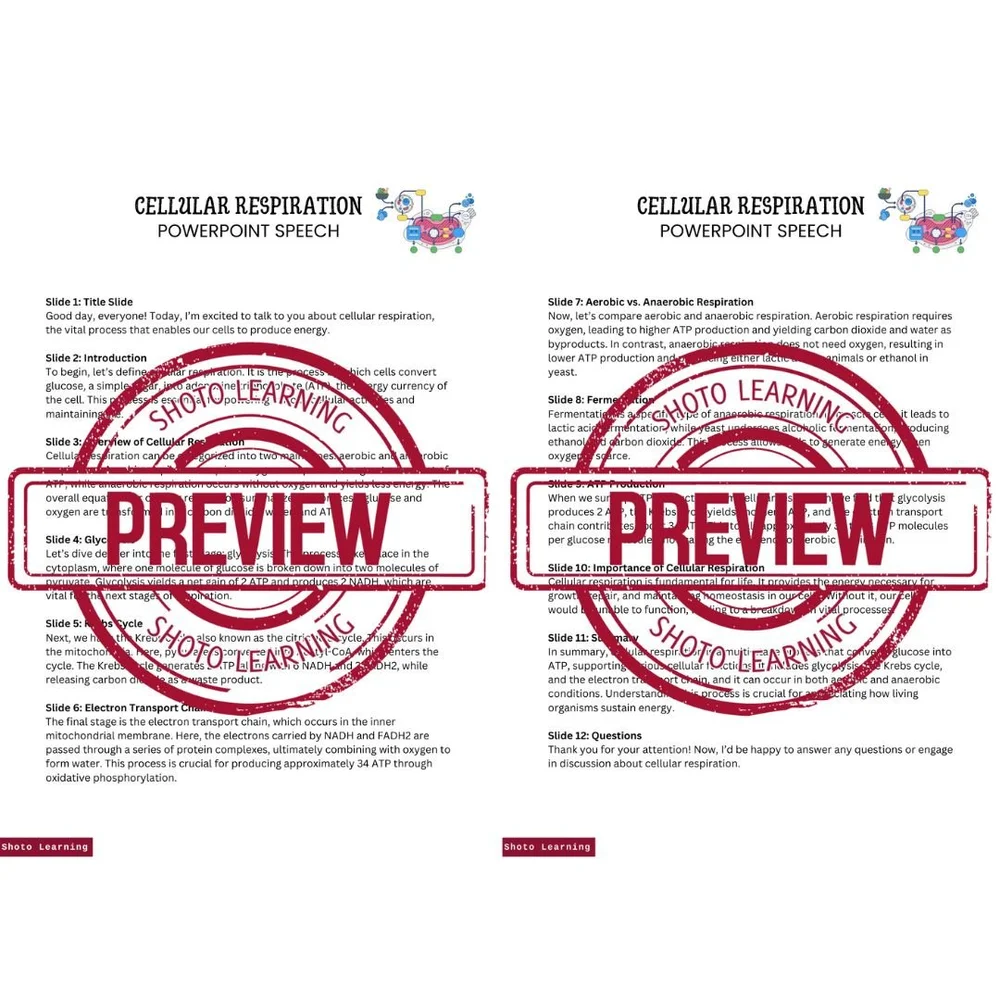 Cellular Respiration Label Worksheet | Word Box & Answer Key