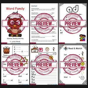 Master the EG Word Family: CVC Blend Worksheets for Speaking, Reading ...