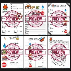 IP Word Family CVC Blend Worksheets: Fun Activities for Reading ...